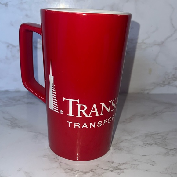Kitchen | Make A Statement Tall Red Transamerica Logo Coffee Cup Iconic ...
